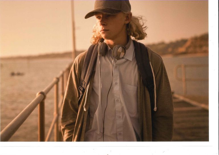 Stacy, a Teen Actor from the Melbourne Studio on set on the Gold Coast